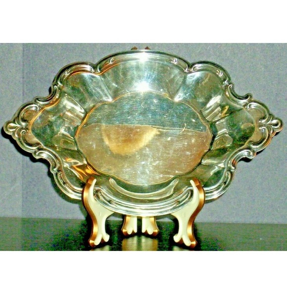 Unknown | Dining | Vintage Antique Ornate Silver Plated Candy Dish ...